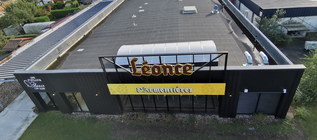 Enseigne Lumineuse Bandeau Tôle Pliée Adhésif Imprimé Armentières